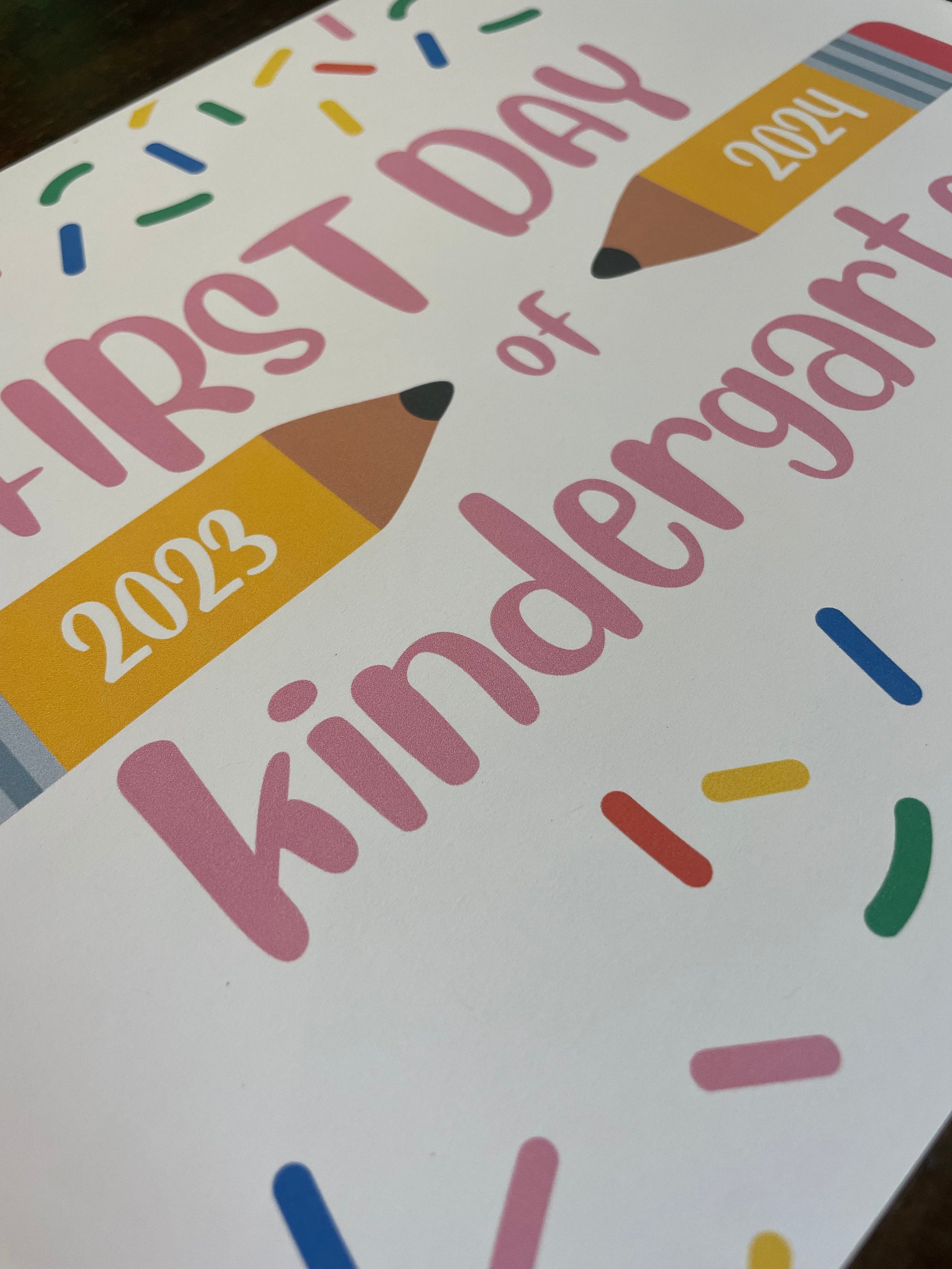 Confetti First Day of School Printable Sign/personalized Confetti First ...