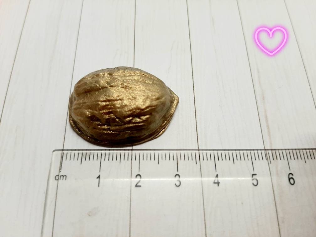 Silicone mold half walnut nut shell | Etsy