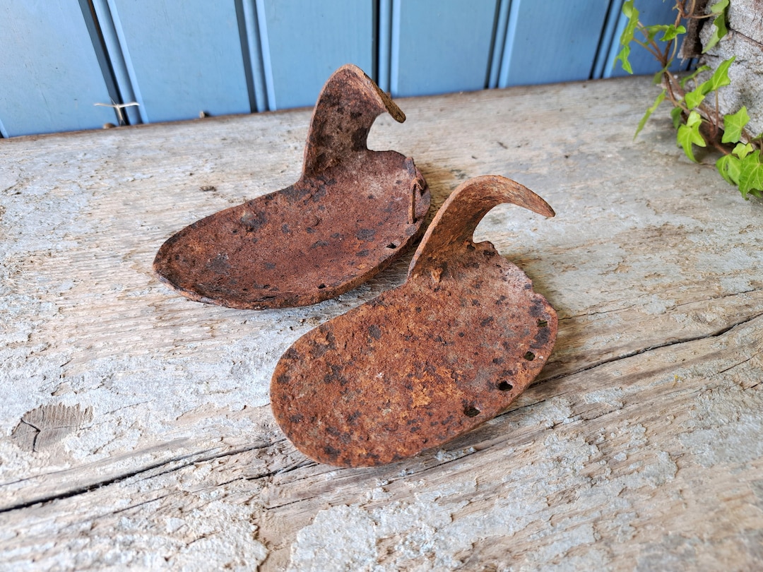 2 Antique Metal Cow Shoes French Vintage Barn, Farmhouse Decor ...