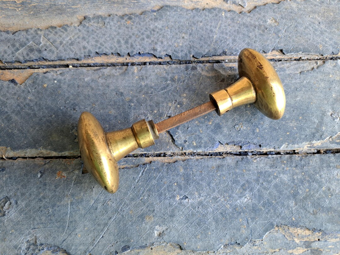 One Pair of Antique Copper Door Knobs, Very Useable, French Vintage Hardware, Antique Door ...