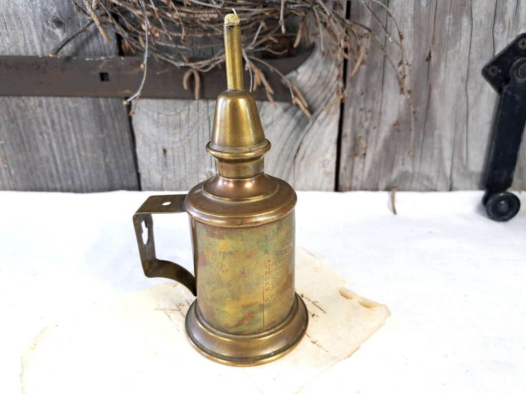 Brass Antique French Paraffin Pigeon Lamp, French Vintage, Antique Oil ...
