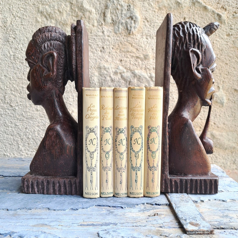 African Bookends - Etsy