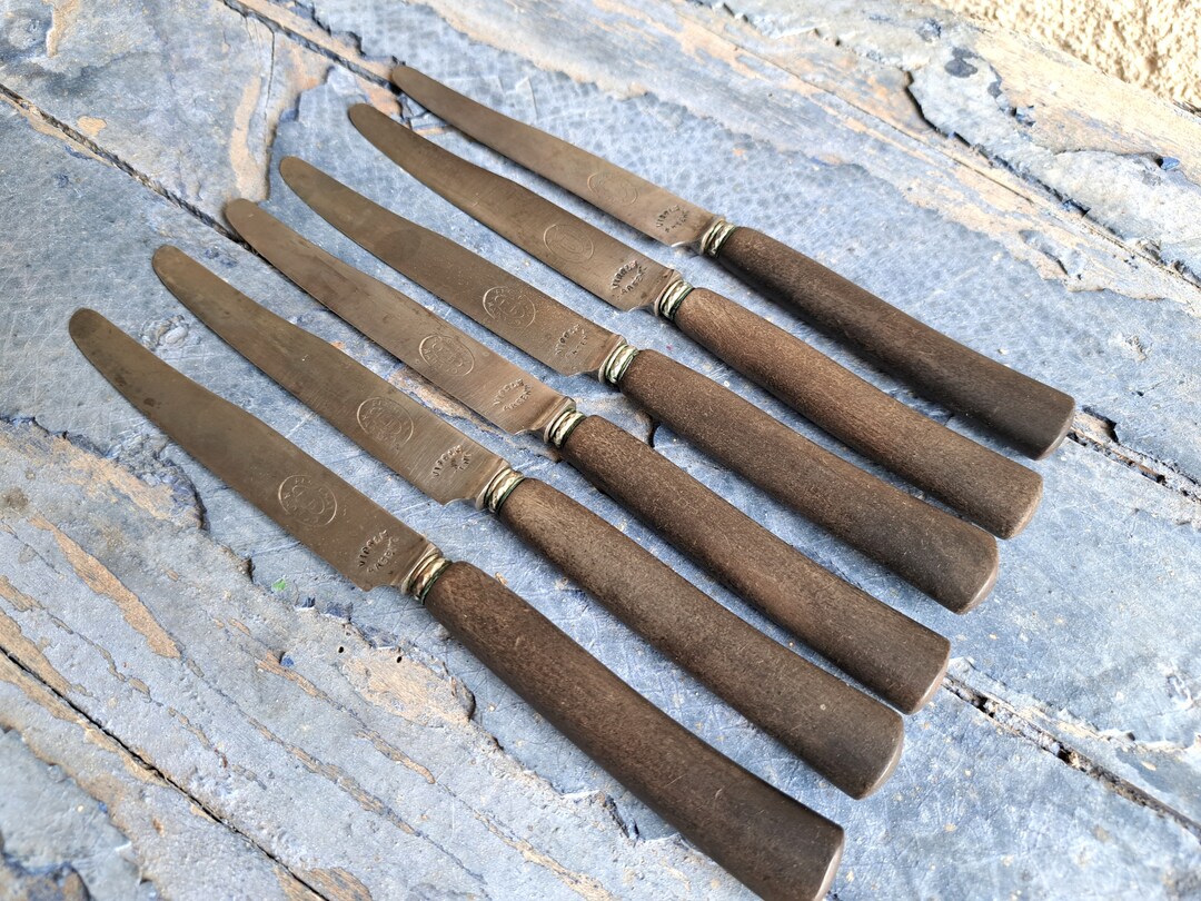 Set of 6 Antique French Knives, Styling Props, French Antique Styling ...