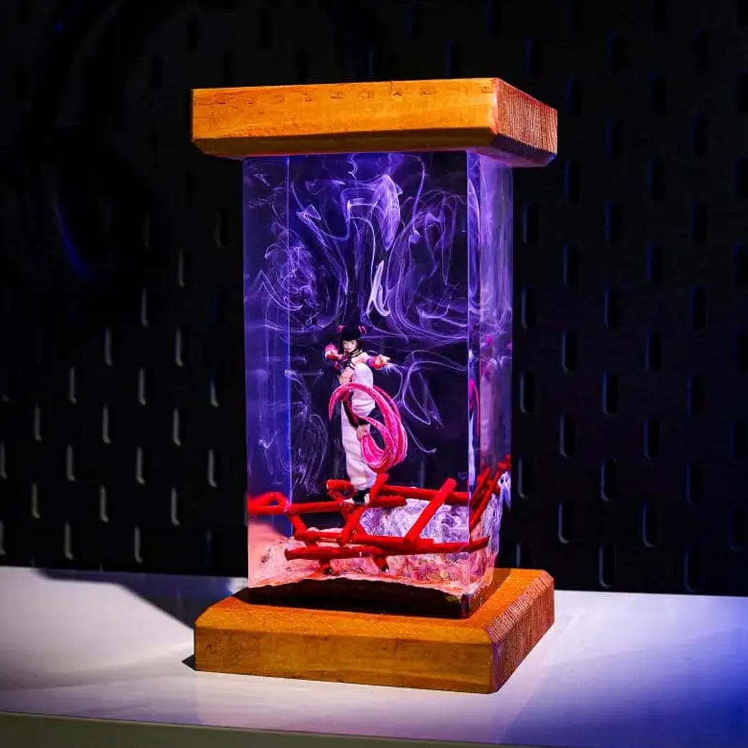 Han Juri Art, Game Inspired Lamp, Street Fighter V Lamp, Gift for Him ...
