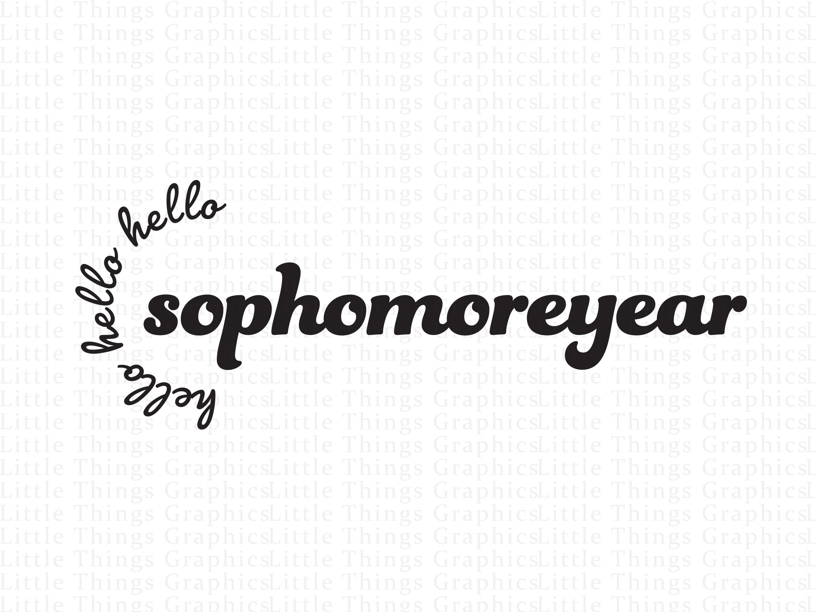 Sophomore Year SVG Hello School SVG Chemise pour enfants - Etsy France