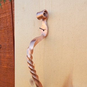 Solid Copper Door Handle Pull, Hand Forged - Etsy