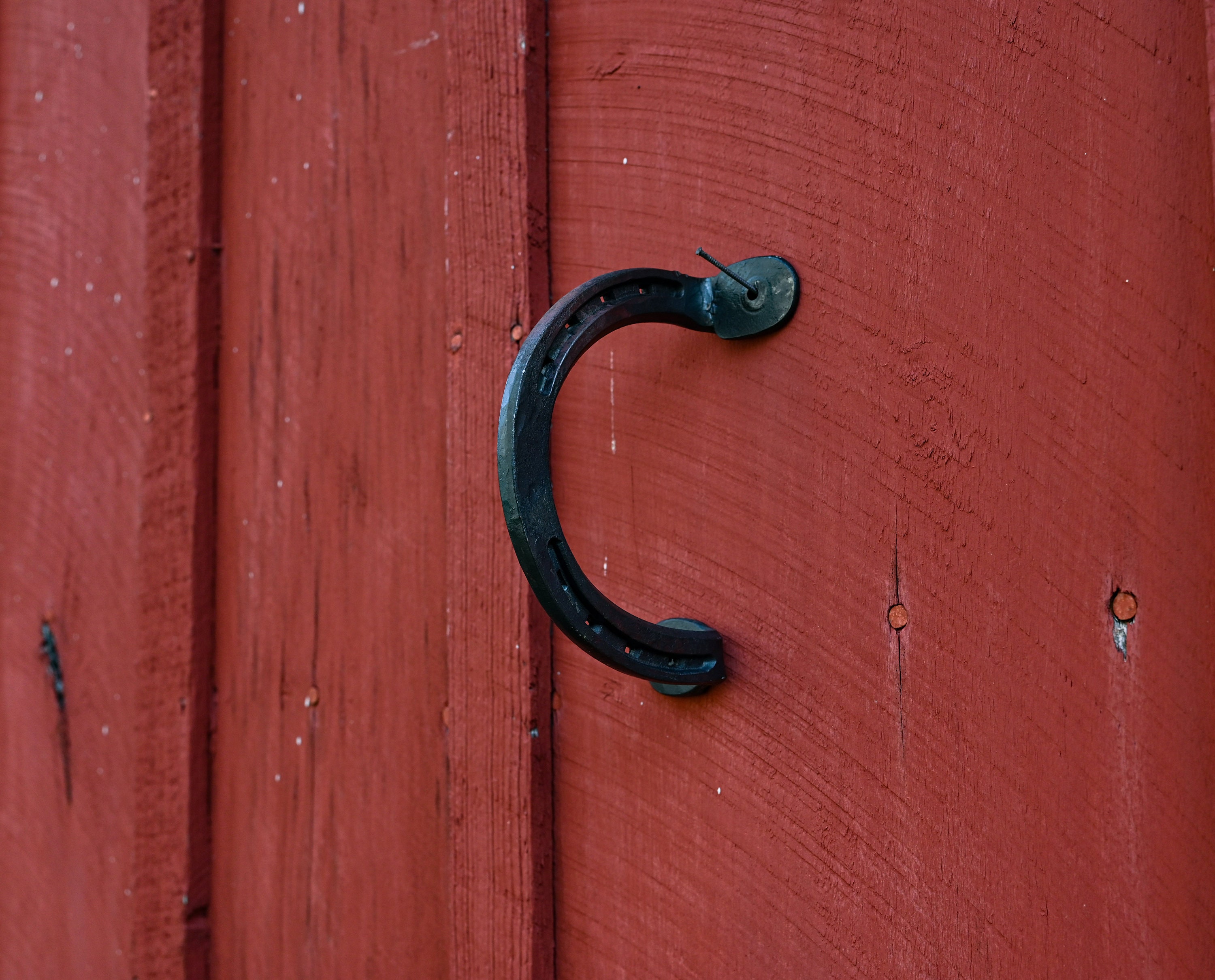 Real Horseshoe Door Handle Pull - Hand Forged - Etsy