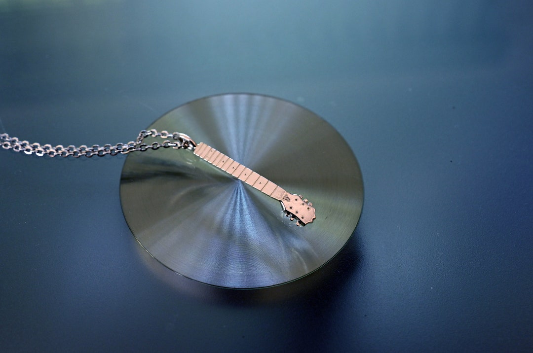 Silver Guitar Neck Pendant Necklace - Etsy