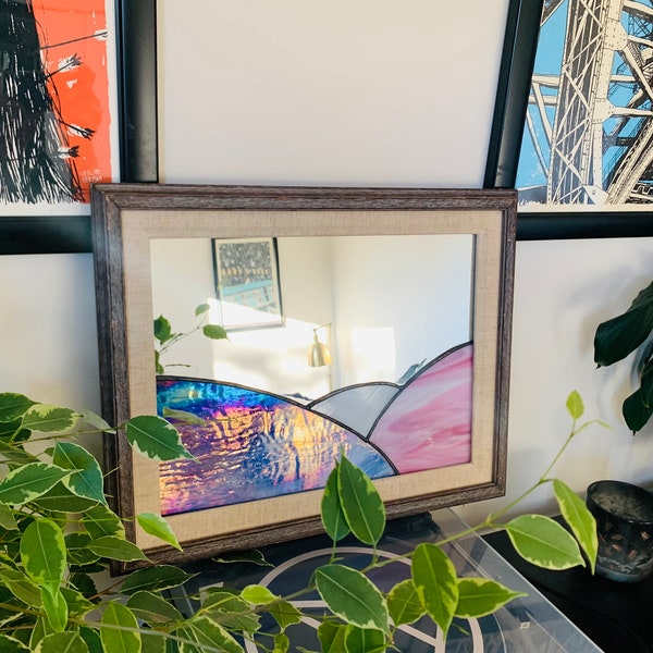Stained Glass Framed Mirror - Etsy