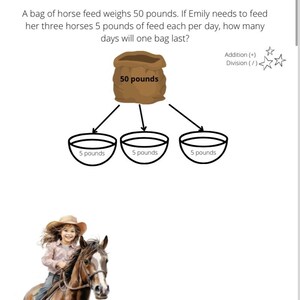 Math for Horse Loving Kids. Math Questions Workbook With Horse Theme ...