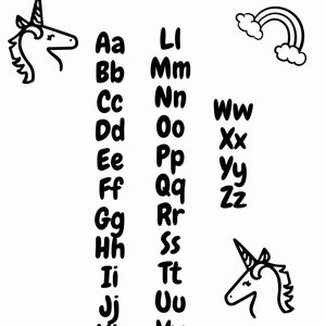 Unicorn Letter Match - Etsy