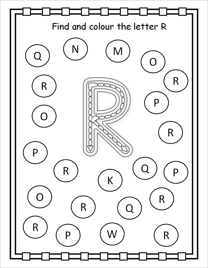 Find and Colour Letters A-Z PDF - Etsy