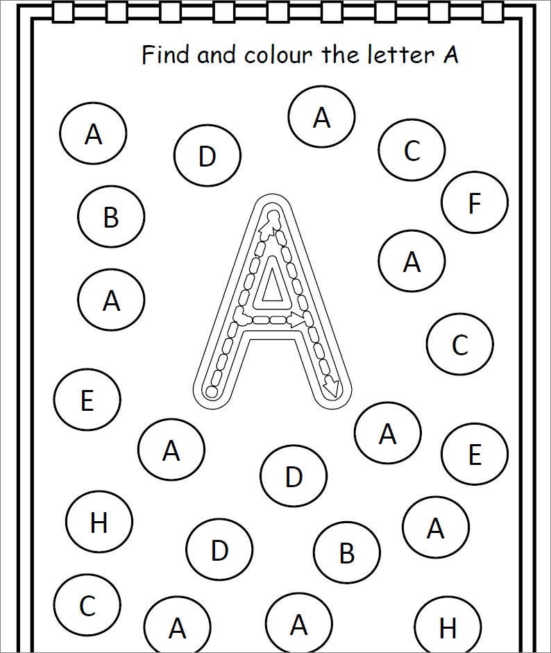 Find and Colour Letters A-Z PDF - Etsy