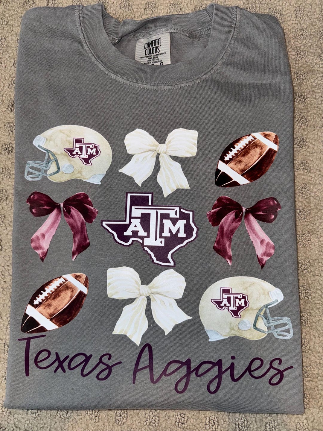 Texas Aggies Comfort Colors T-shirt: Game Day Unisex Tee - Etsy