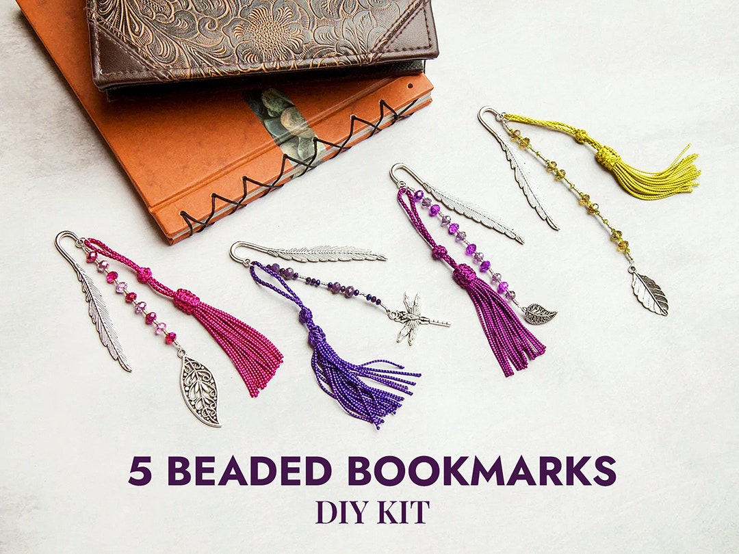 DIY Colorful Beaded Bookmark Making Kit | DIY Bookmarks | Arts & Crafts ...