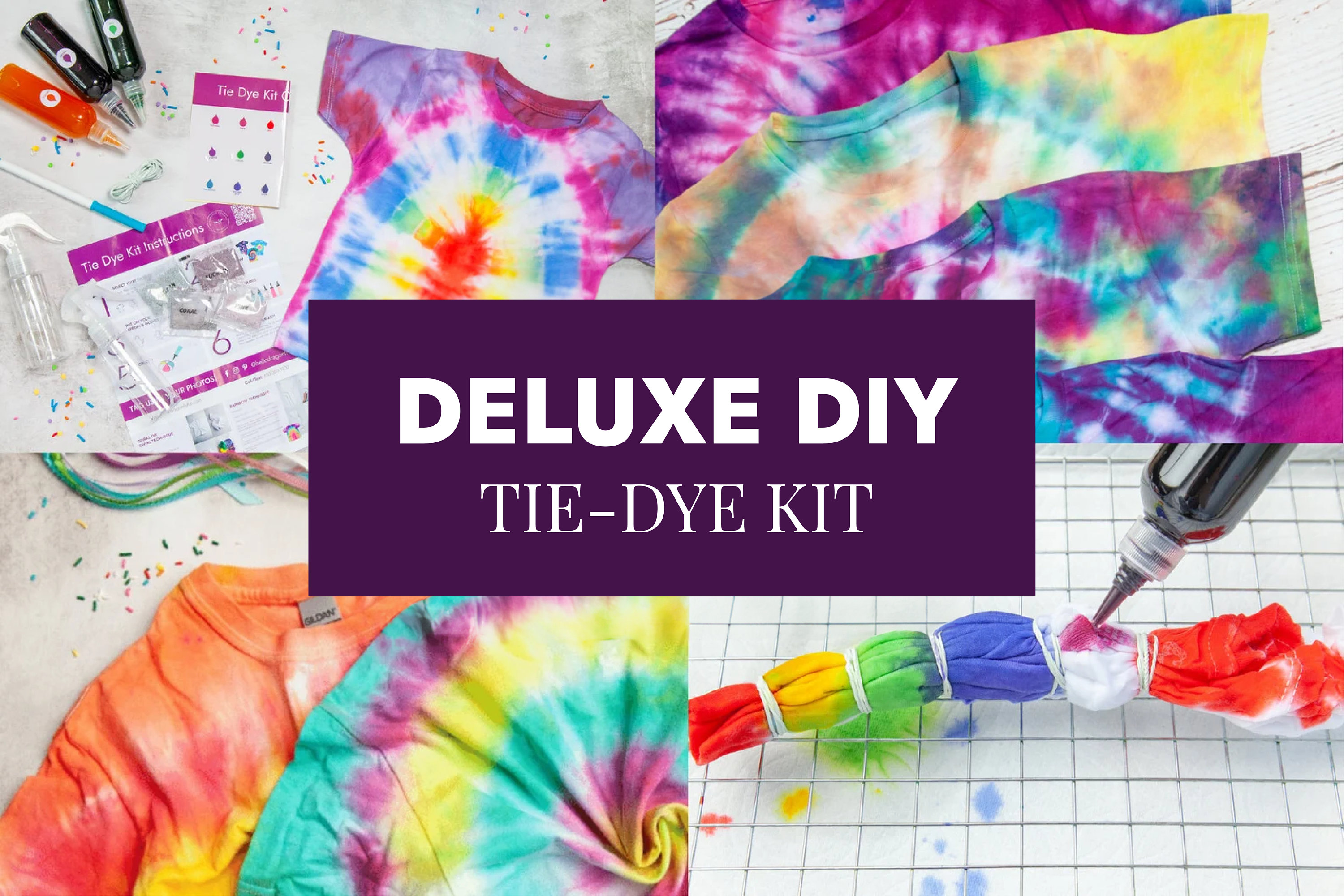 DIY Tie Dye Kit With Supplies and Instructions | Deluxe Tie-dye Craft ...