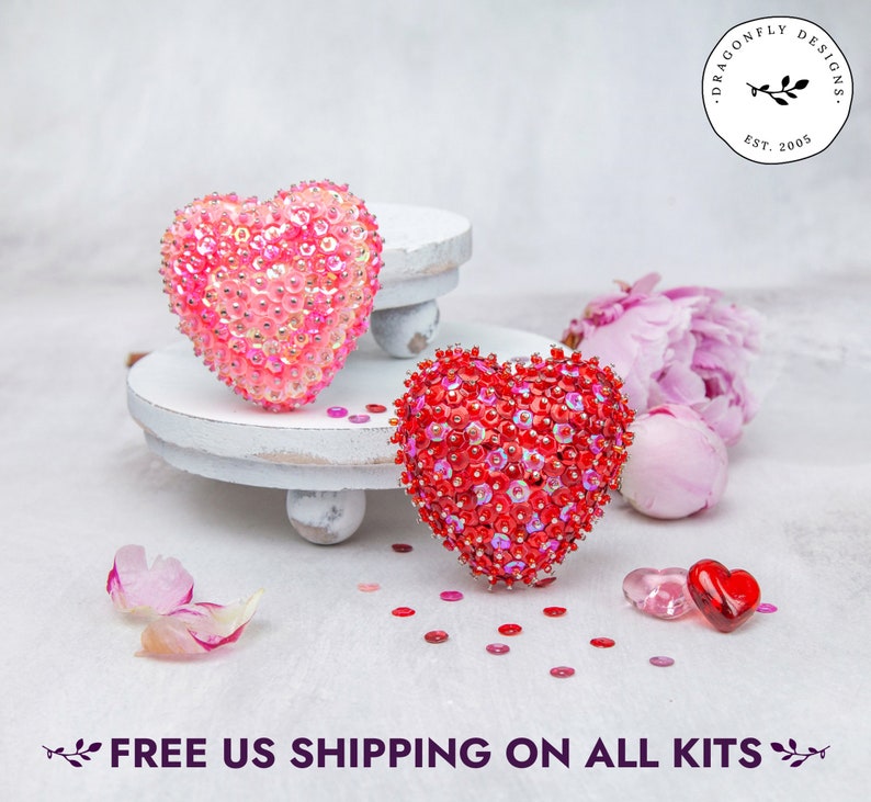 DIY Sequin Hearts Valentine's Day Decor Making Kit Kids & Family ...