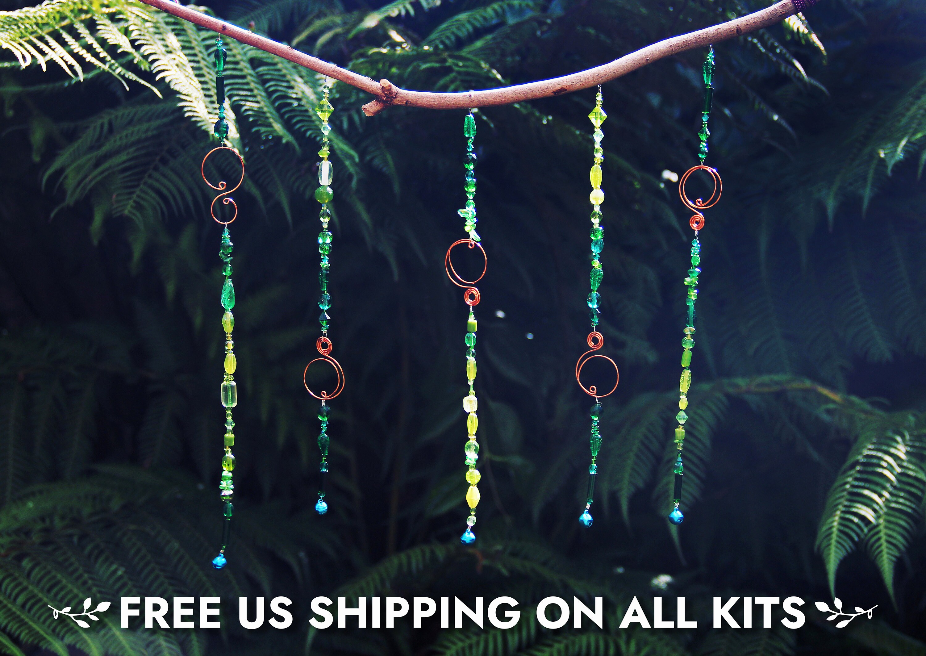 DIY Beaded WIND CHIME Kit Garden Decorations Do It Yourself Wind Chimes ...