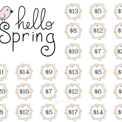 Hello Spring Savings Challenge - Etsy