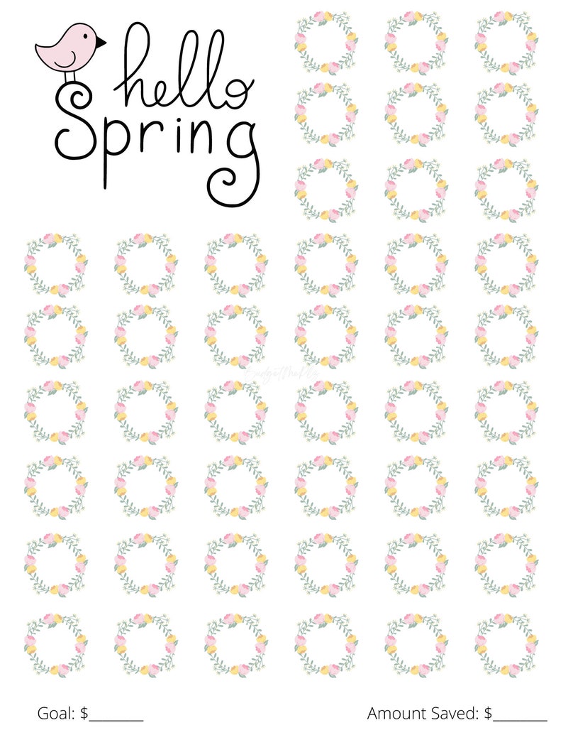 Hello Spring Savings Challenge - Etsy