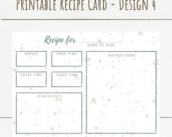 Recipe Cards 5x7 - Etsy