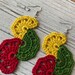 Rasta Jewelry, Colorful Crochet Earrings, Rasta Clothing, Rastafarian ...