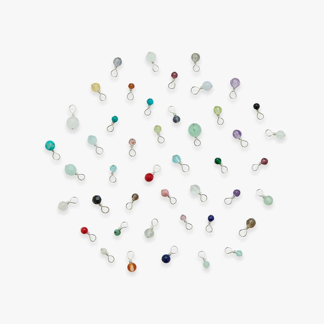 Add-on Gemstone Charm | Smooth Pebble & Cut Pebble | Extra Charm to Add ...