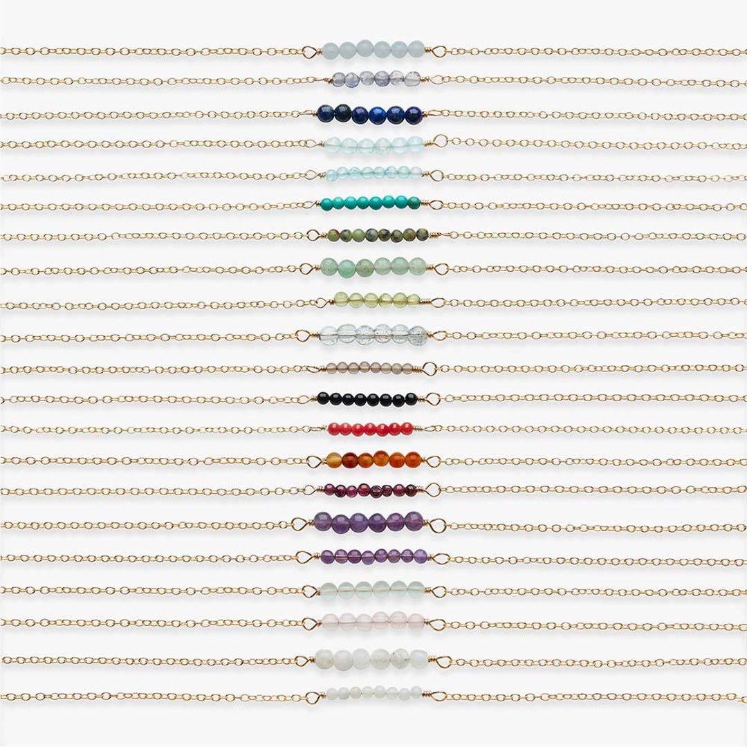 Smooth Pebble Gemstone Bracelet | Natural Gemstones | Gold Filled - Etsy