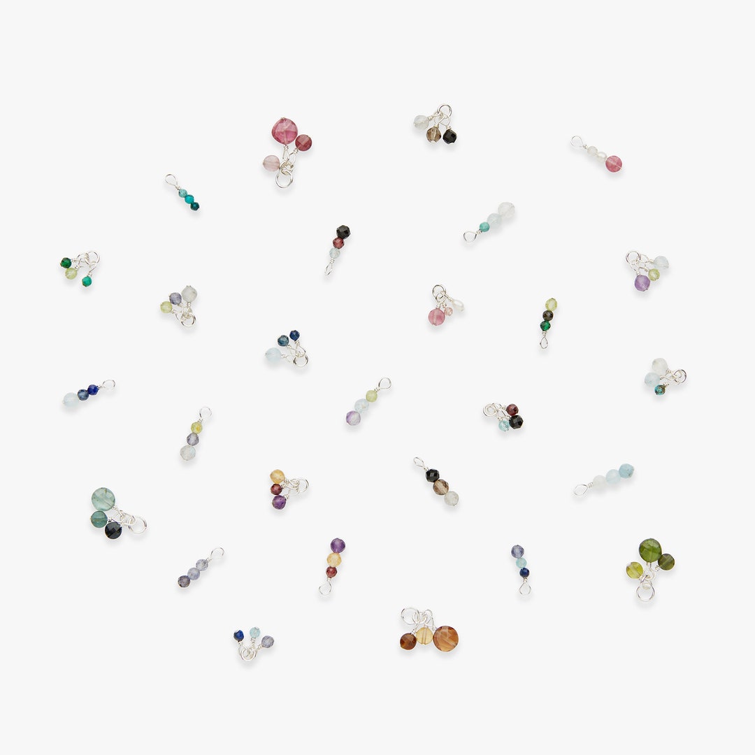 Add-on Multicolour Gemstones Charm | Extra Silver Gemstone Tourmaline ...