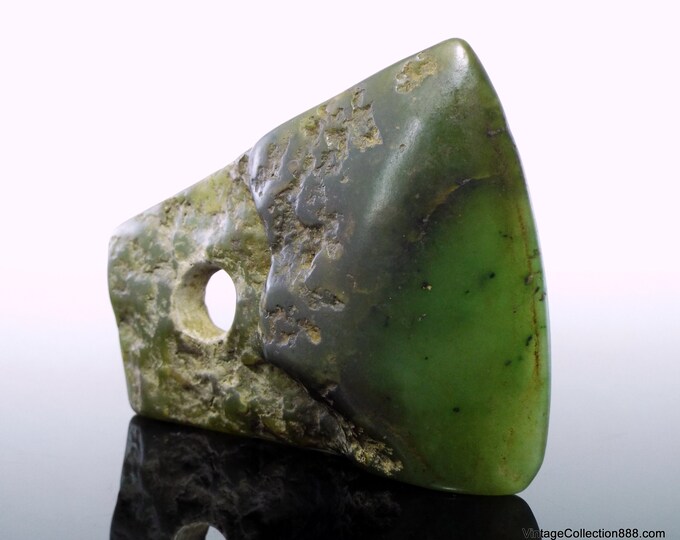 Ancient Chinese Jade Ax Hongshan, Axe Head in Green Nephrite Jade Style ...