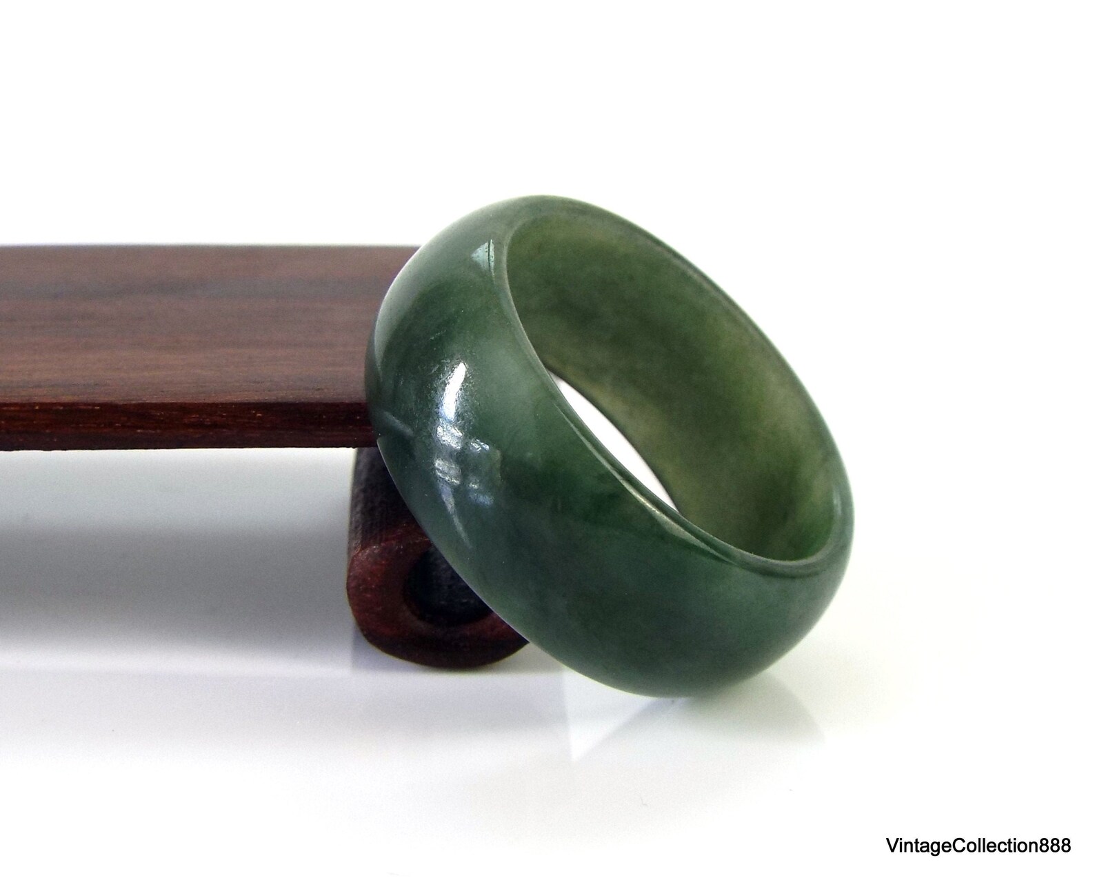 Natural Jade Ring US 9.5 19.5mm Bluish Green Jadeite Jade - Etsy