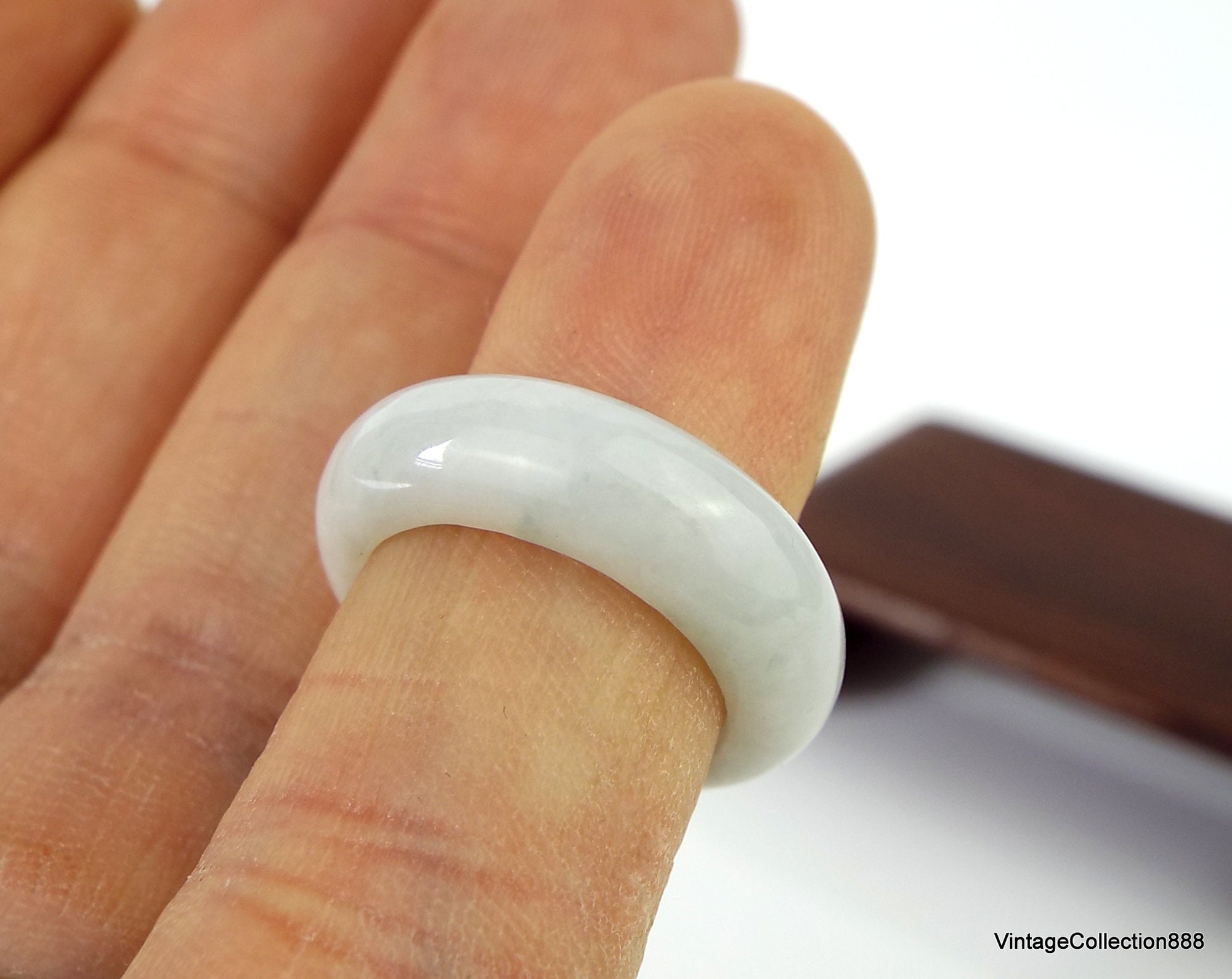 Anillo de Jade Natural US 4.5 15.3mm anillo Jade Jadeíta - Etsy España