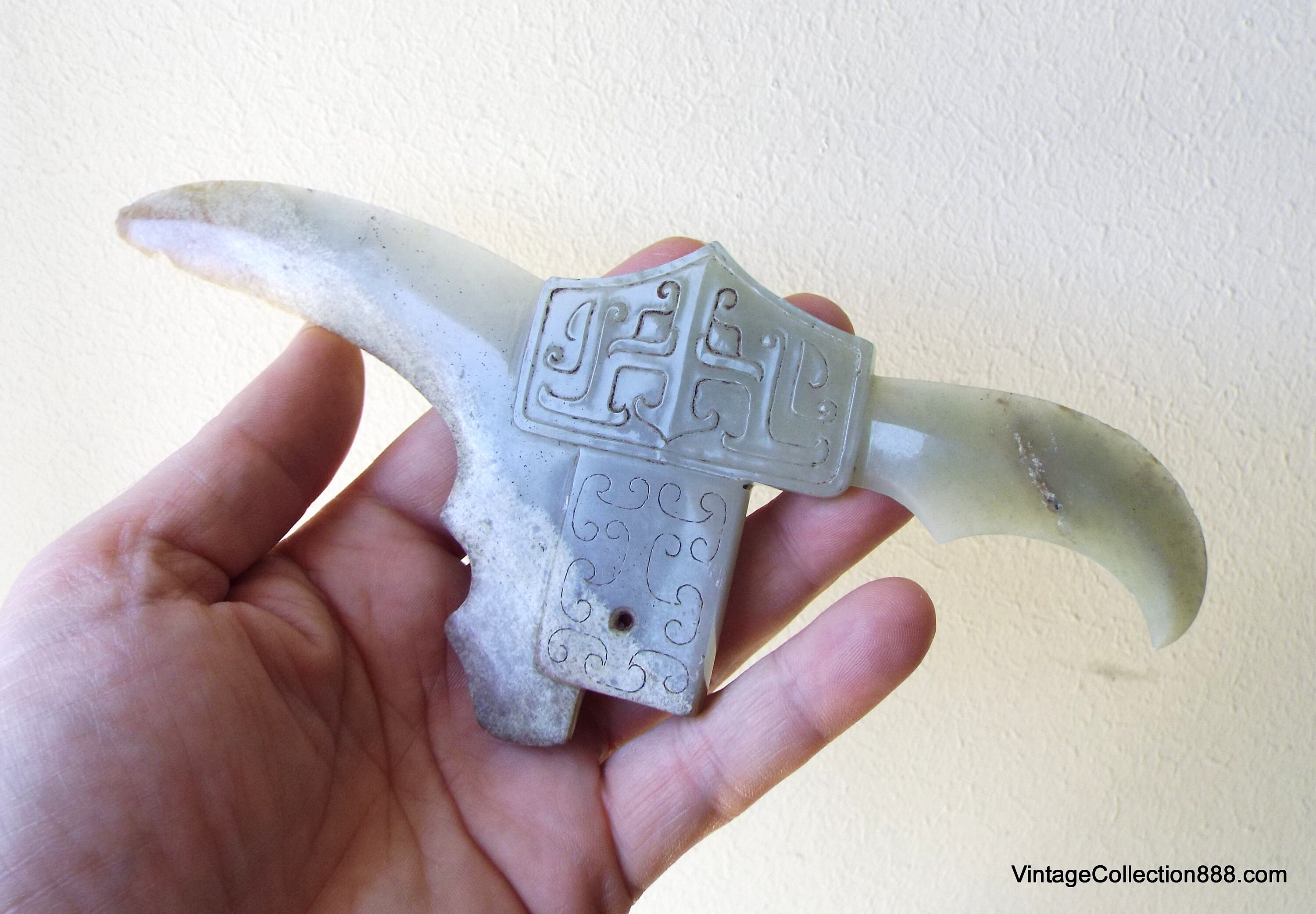 Ancient Chinese Jade Ceremonial Axe Dagger GE. Shang Dynasty (1600 ...