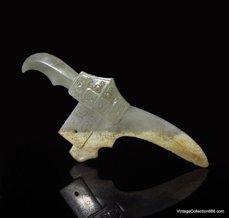 Antique Chinese Hetian Jade GE Dagger-Axe Chinese ceremonial | Etsy