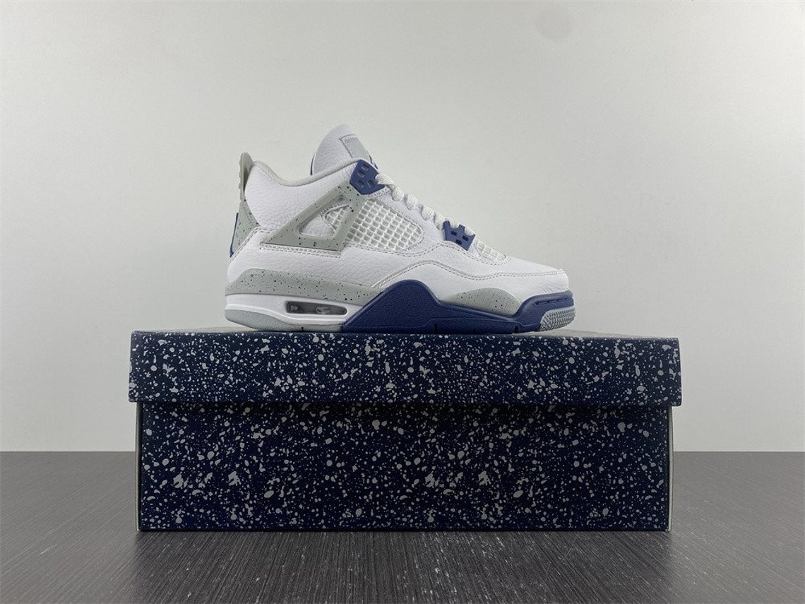 Jordan 4 Midnight Navy Sneaker for Men and Women Best Gift - Etsy