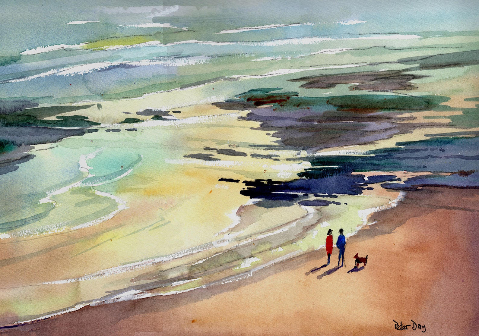 Winter on Louisa Bay, Broadstairs. Kent. Sea, Beach & Dog Walkers - Etsy
