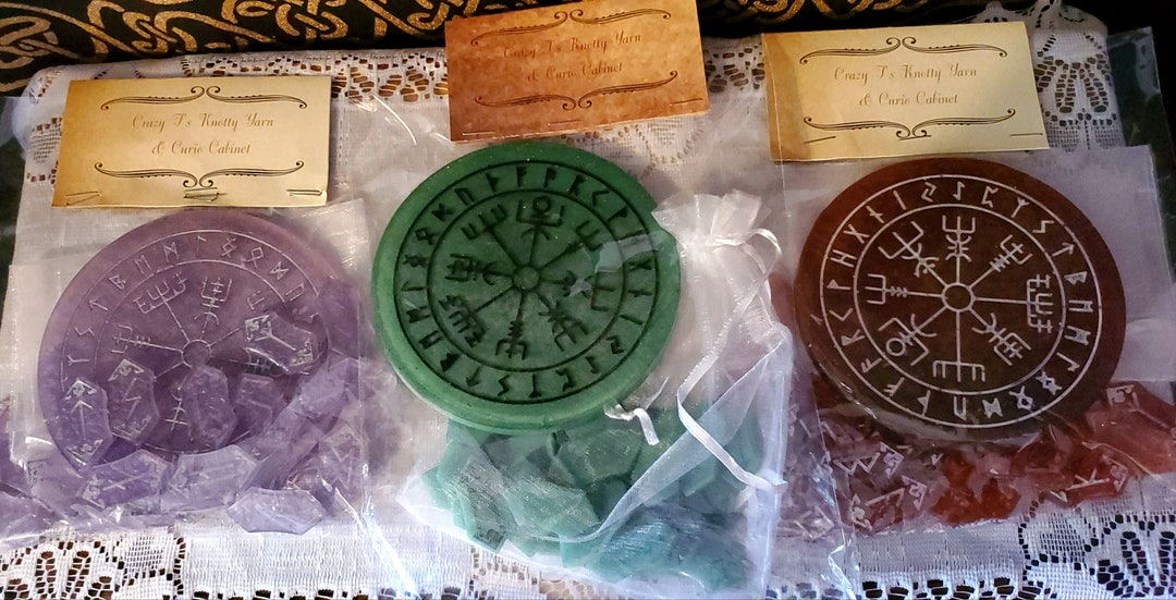 Futhark Elder Viking Runes With Runic Candle Plate Set - Etsy