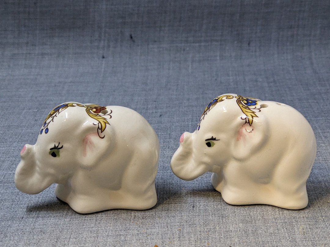 Vintage Petite Small White Elephant With Delicate Design - Etsy