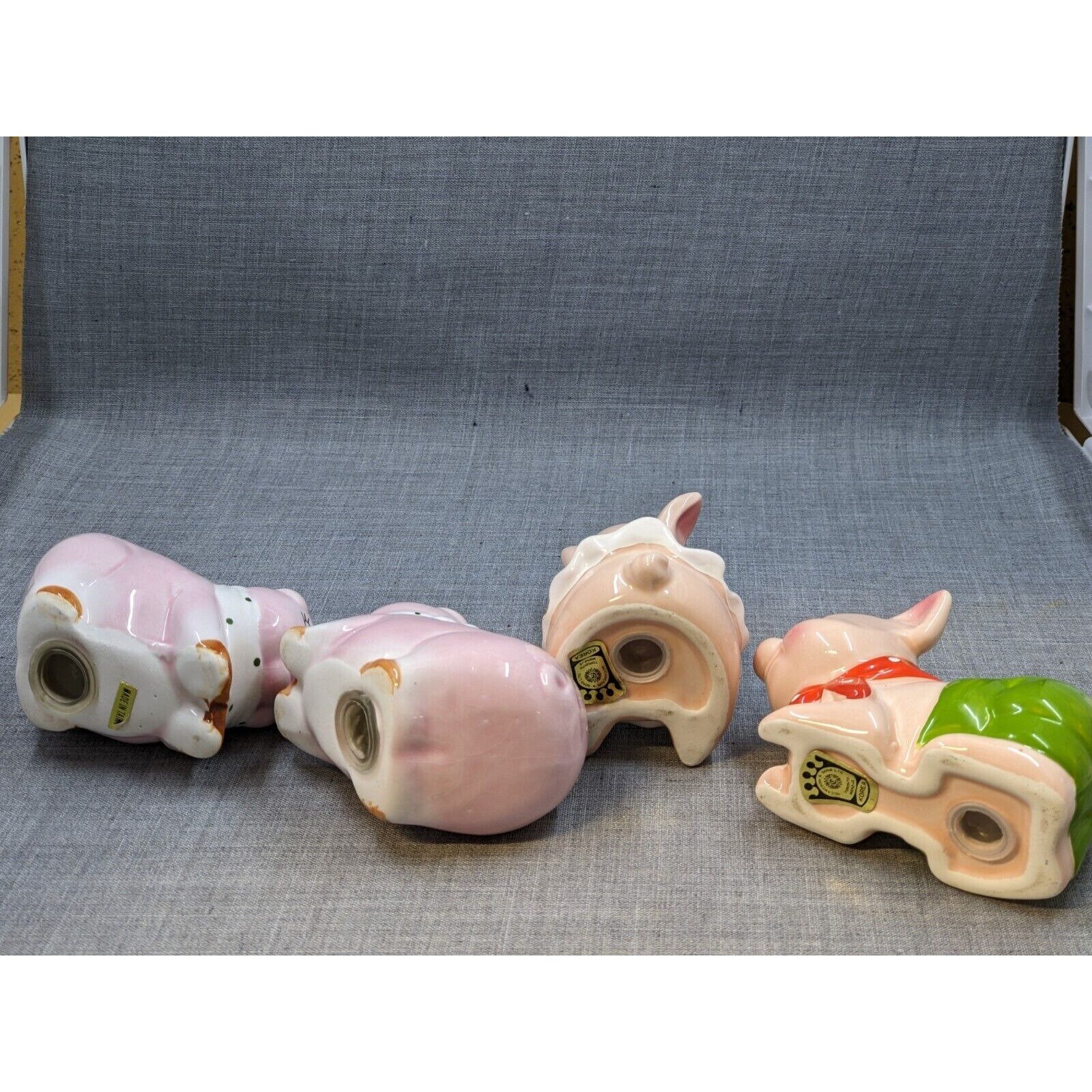 Adorable Vintage Piggy Pig Kitchen Salt and Pepper Shakers Three Sets ...