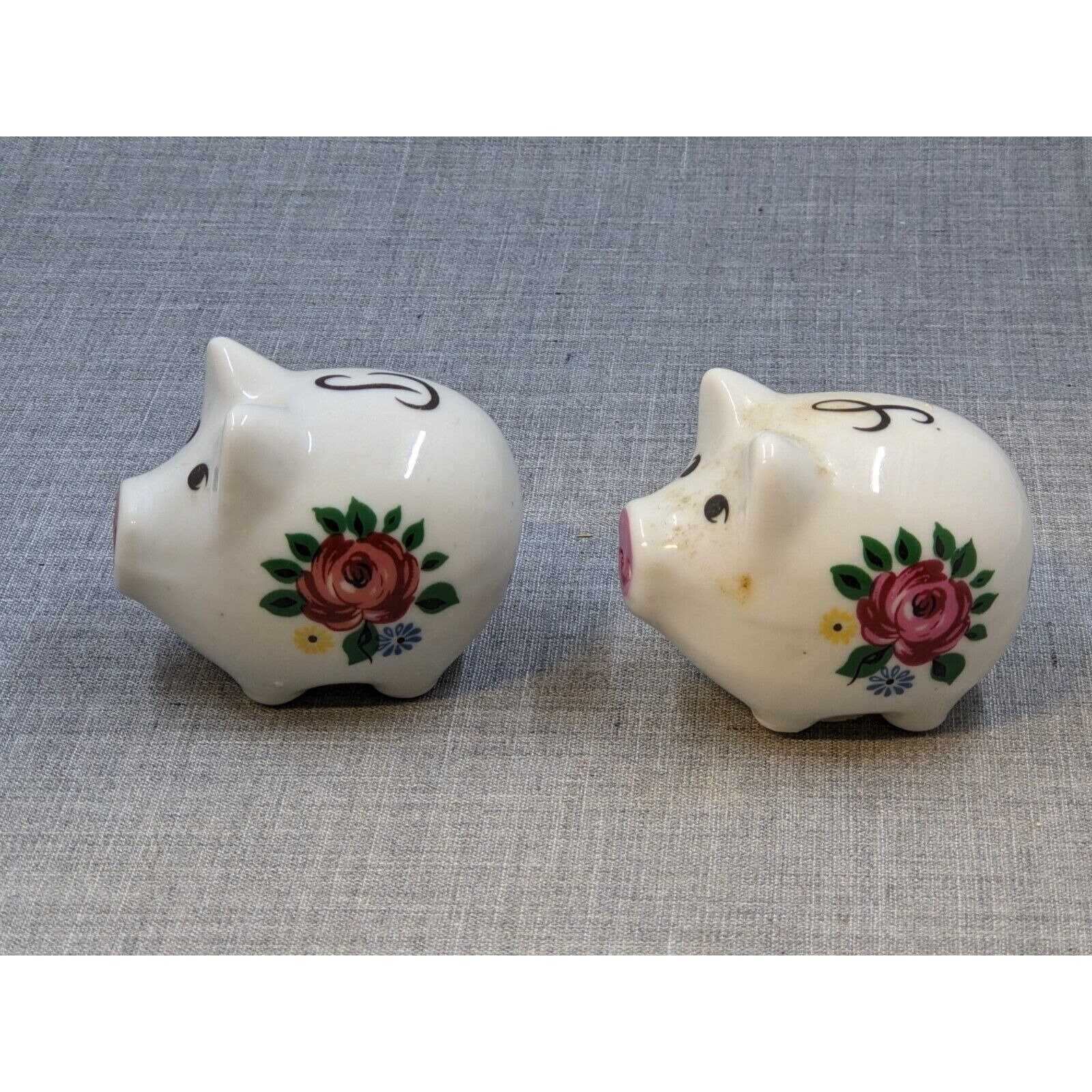 Adorable Vintage Piggy Pig Kitchen Salt and Pepper Shakers Three Sets ...