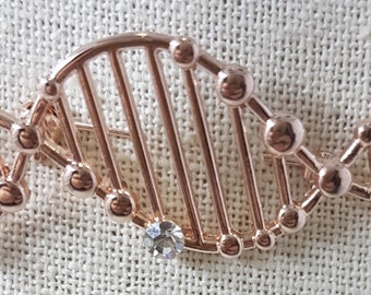 Double Helix / DNA Hard Enamel Pin Badge White, Orange, Green, Blue and ...