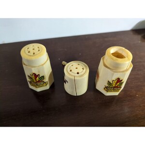 Vtg RARE Carved Totem Pole Salt & Pepper Shakers READ CDN Aboriginal ...