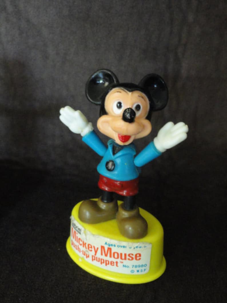 Disney Mickey Mouse & Donald Duck Push up Puppets Set, Vintage ...