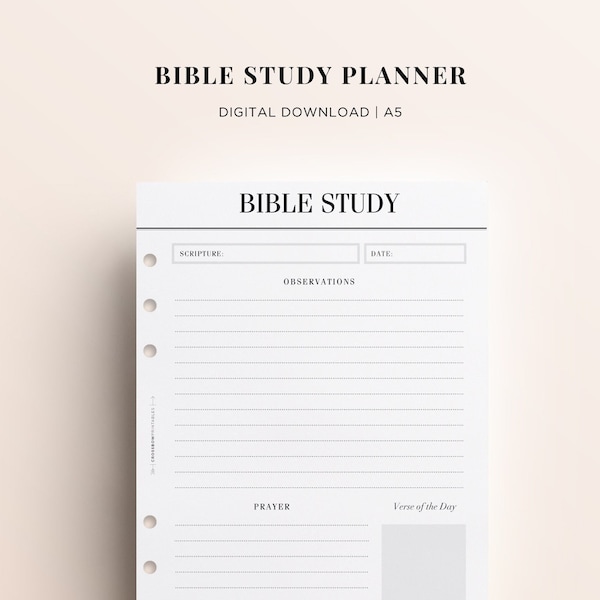 Bible Study Planner Printable - Etsy