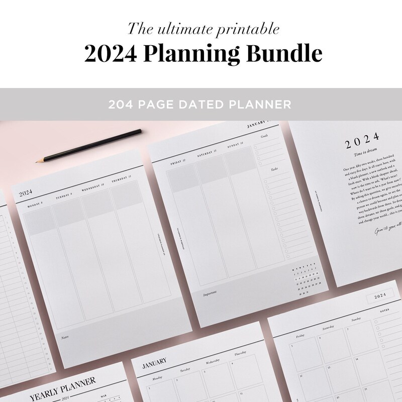 Printable Planner Pages - Etsy