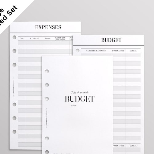 PRINTED Budget Planner Pocket Planner Inserts 62-page Set - Etsy