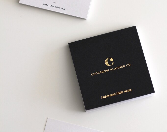 Bound Sticky Notes With Gold Foil Cover | Minimal and Luxurious Memo ...