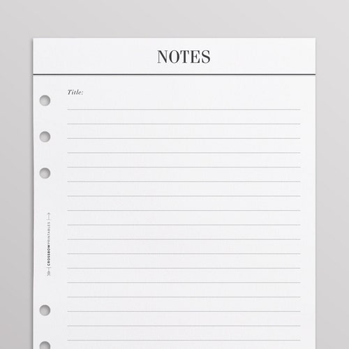 PRINTED Meeting Notes A5 Filofax Printed Inserts Kikki K - Etsy