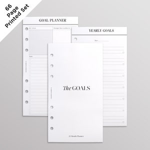 PRINTED 12 Month Goal Planner Bundle Future Goals, Monthly Goal ...