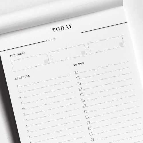 Daily Desk Pad Minimal to Do Notepad Daily Planner Notepad - Etsy